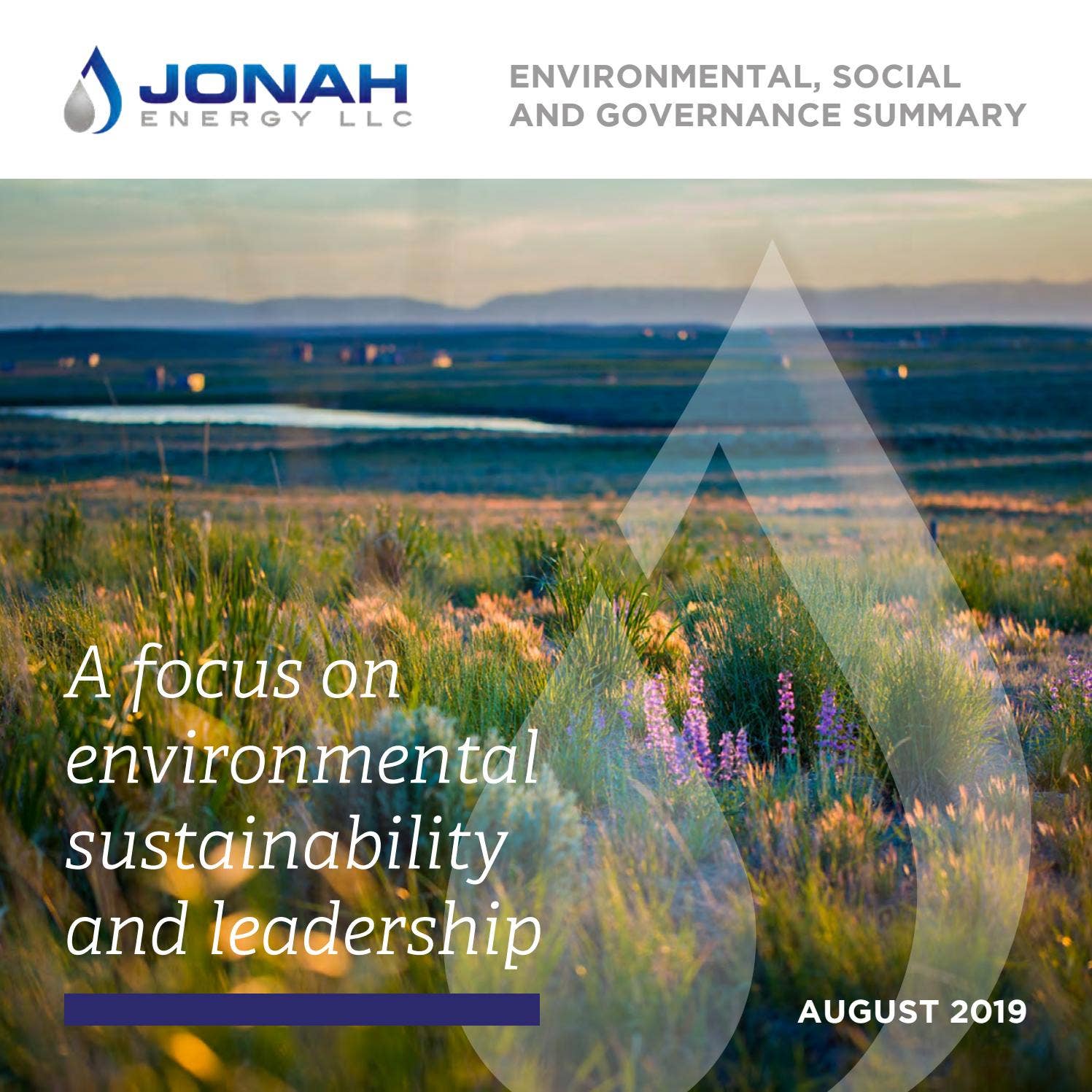 Jonah Energy Environmental, Social and Governance Summary by Jonah ...