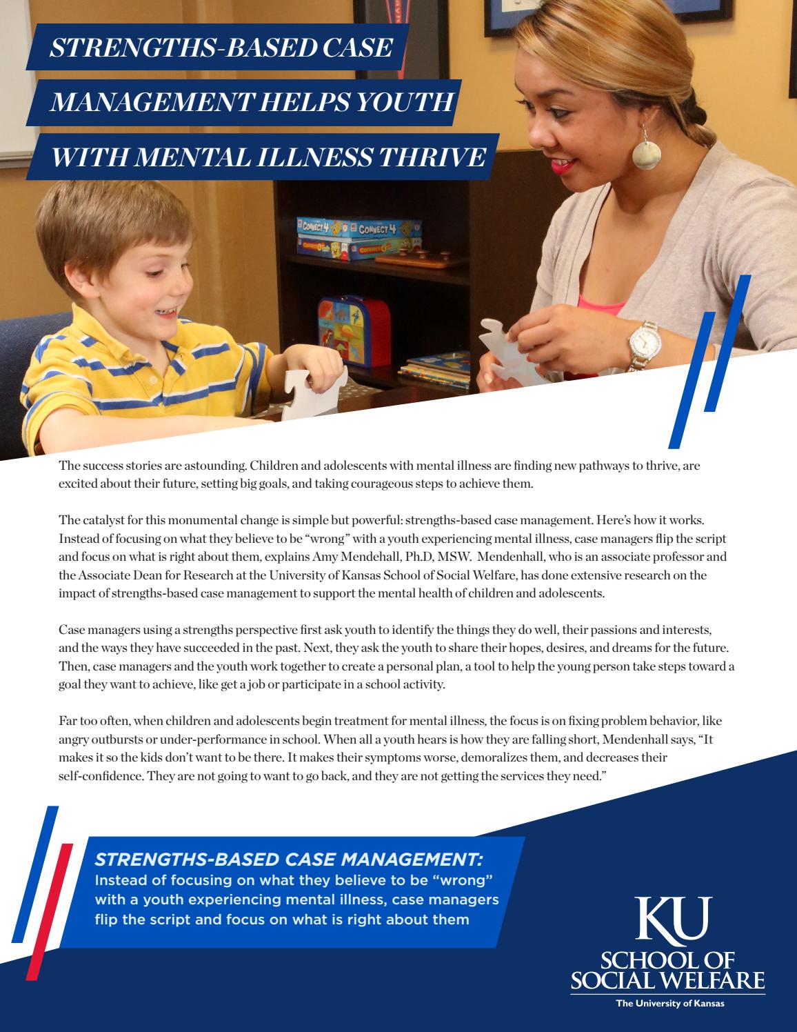 Strengths-Based Case Management Helps Youth with Mental Illness Thrive ...