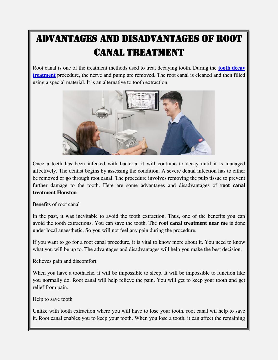 Advantages and disadvantages of root canal treatment by Edge Dental - Issuu