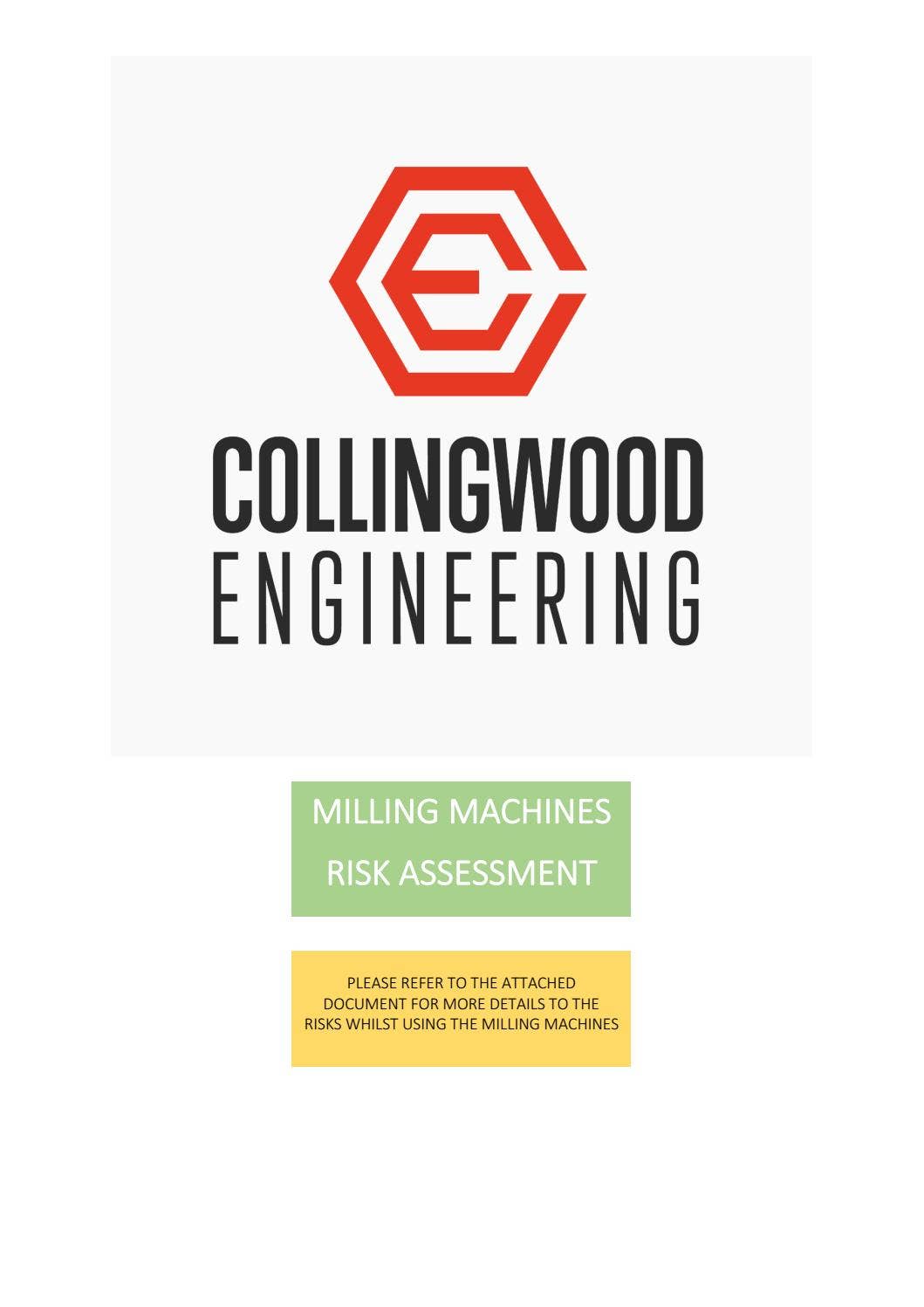 Milling Machine Risk Assessment by trainload - Issuu