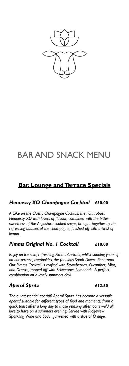 South lodge bar menu 2019 by Exclusive Collection - Issuu