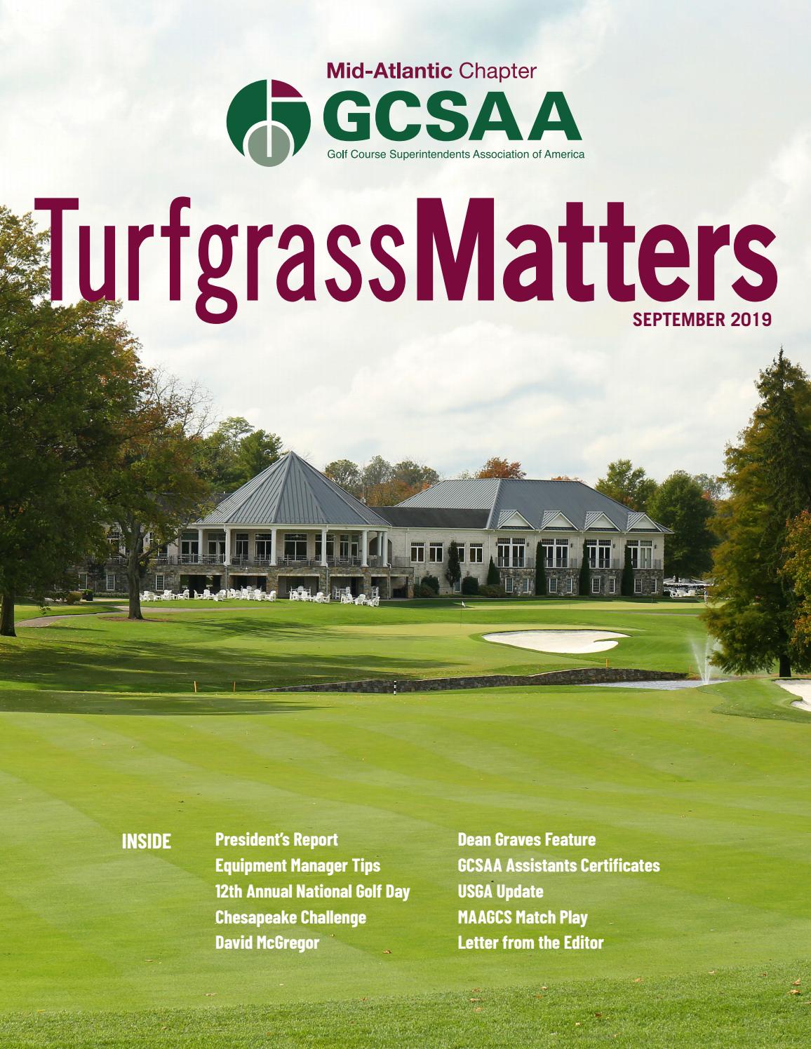 Turfgrass Matters Summer 2019 by MidAtlGCSAA - Issuu