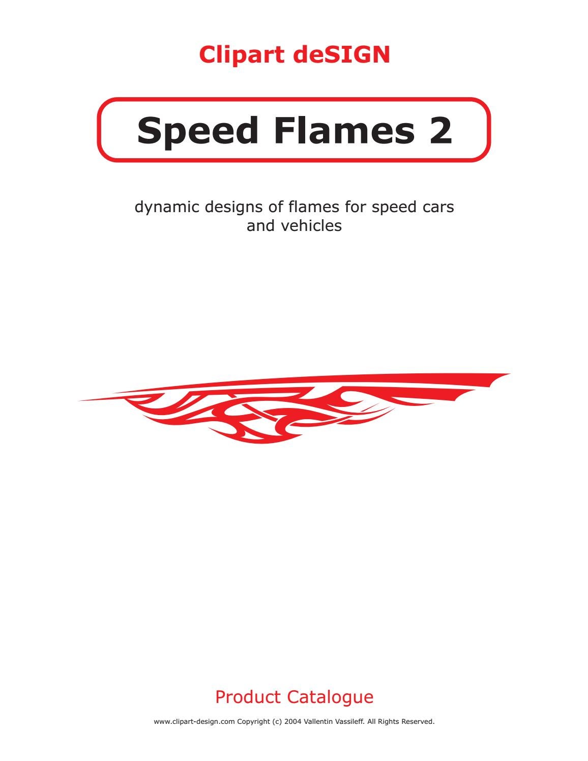 Speed Flames 2 Vinyl Ready Decal Clipart by Clipart deSIGN - Issuu