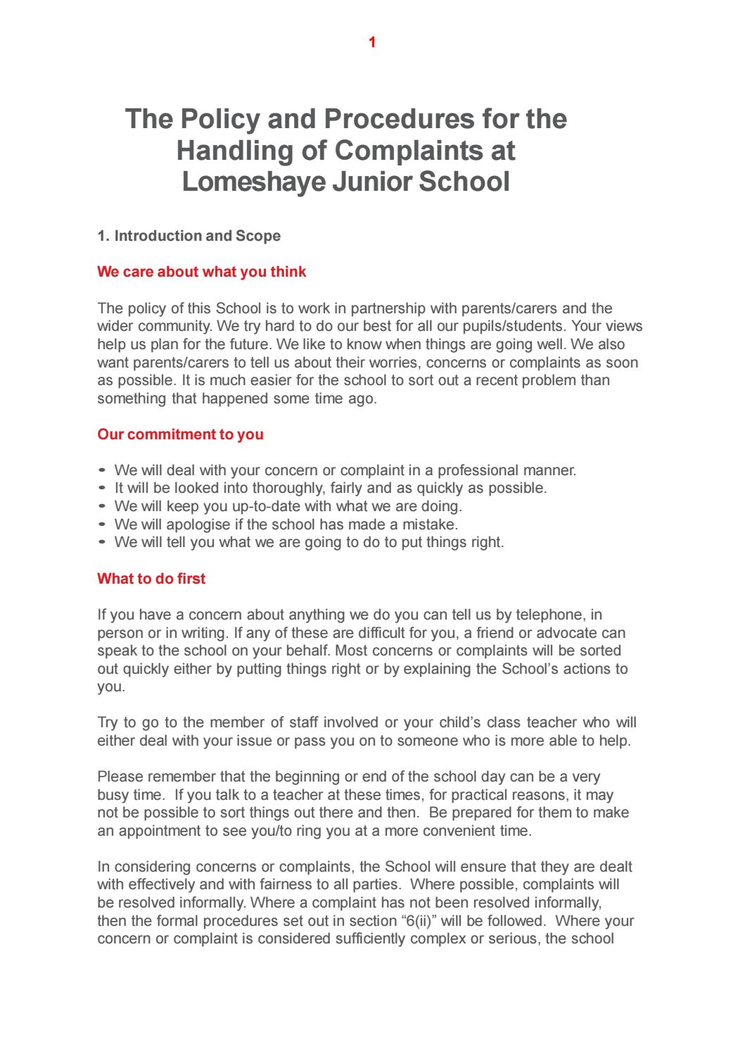 Complaints Policy by Schudio - Issuu