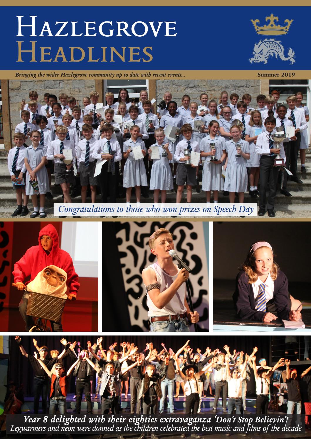 Hazlegrove Headlines - Summer 2019 by Hazlegrove Preparatory School - Issuu
