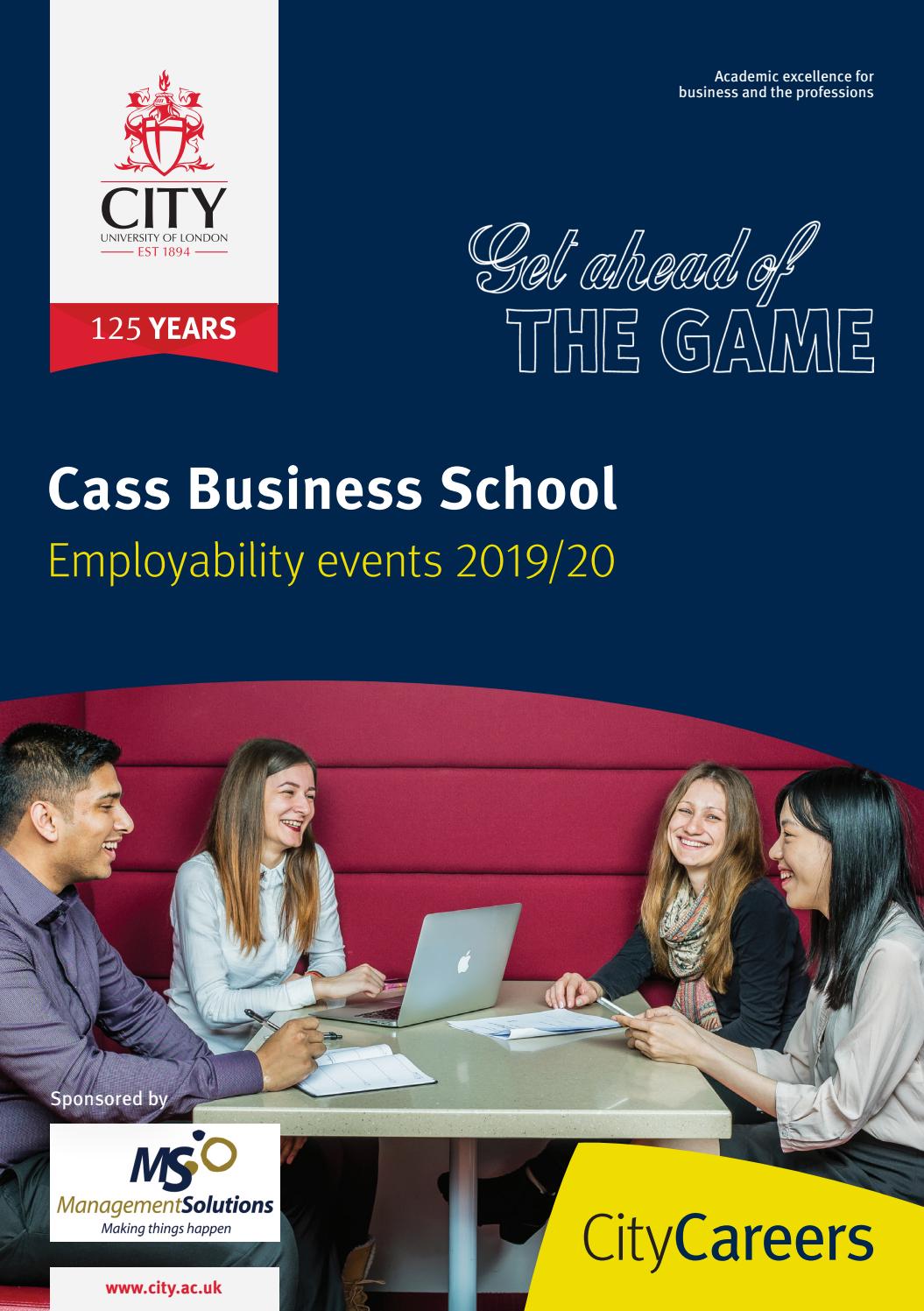 City employability events 2019/20: Cass Business School by City ...