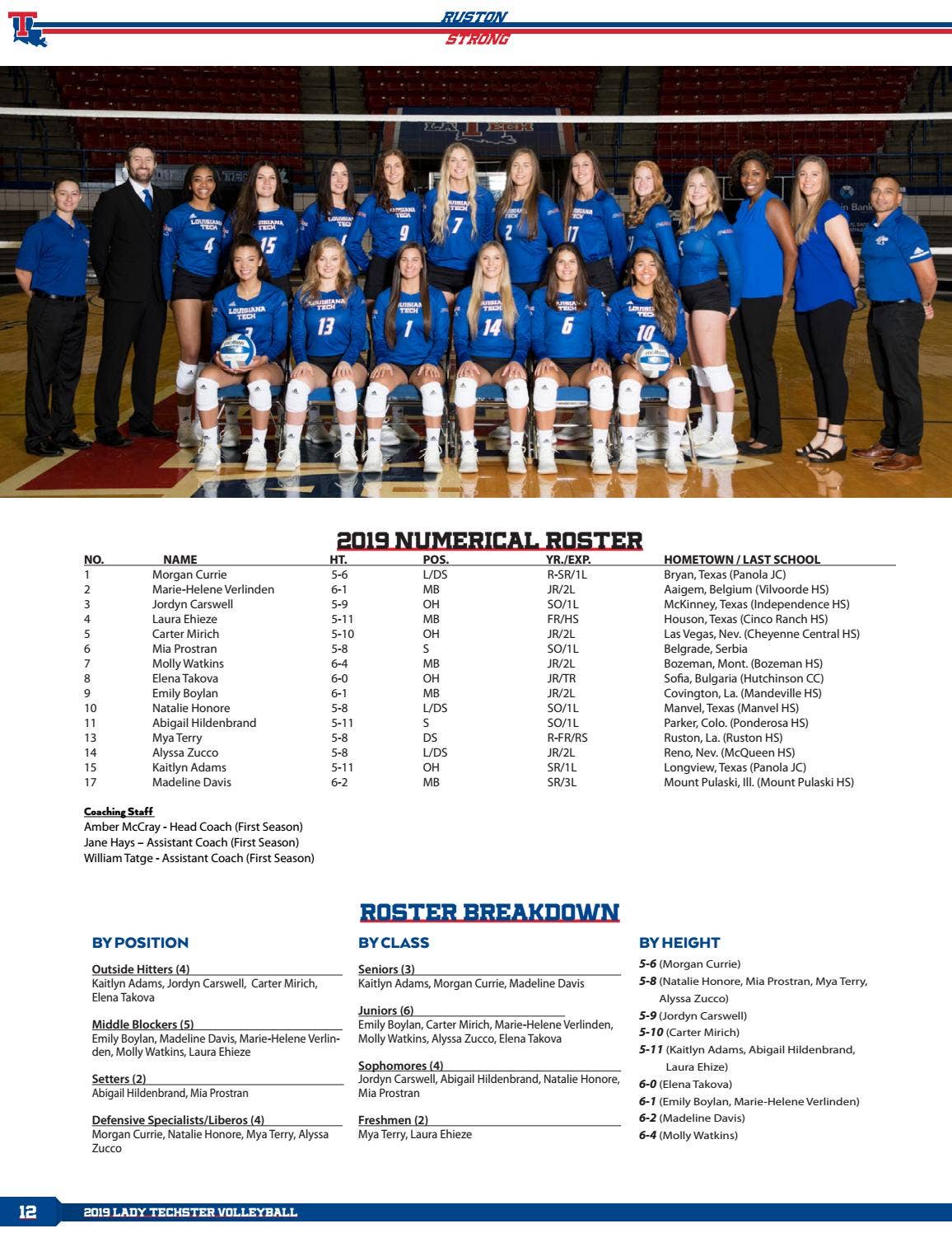 2019 Louisiana Tech Volleyball Media Guide by Louisiana Tech Athletics ...