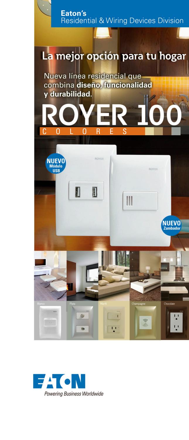 Guia Placas y Apagadores Royer 100 Colores by Eaton CRDS - Issuu