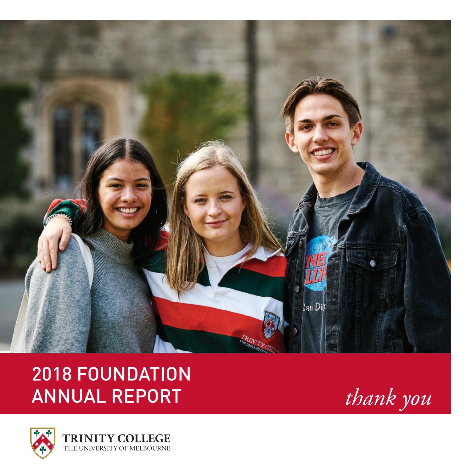 Trinity College Foundation Annual Report 2018 by Trinity College ...