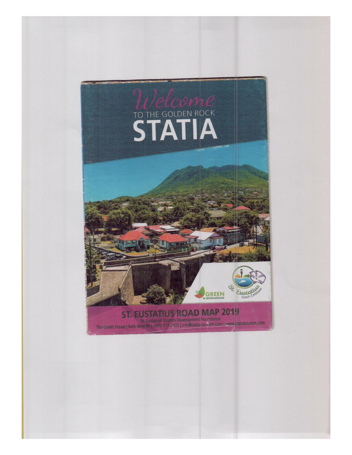 Statia folded map front cover by media publishing international N.V ...