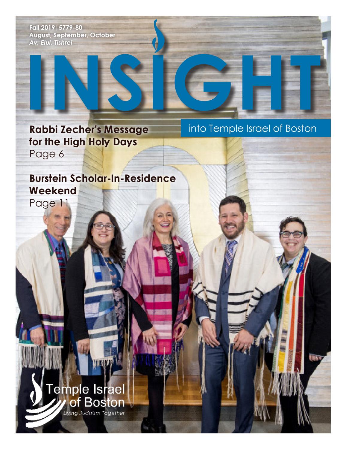 Insight, Fall 2019 by Temple Israel of Boston - Issuu