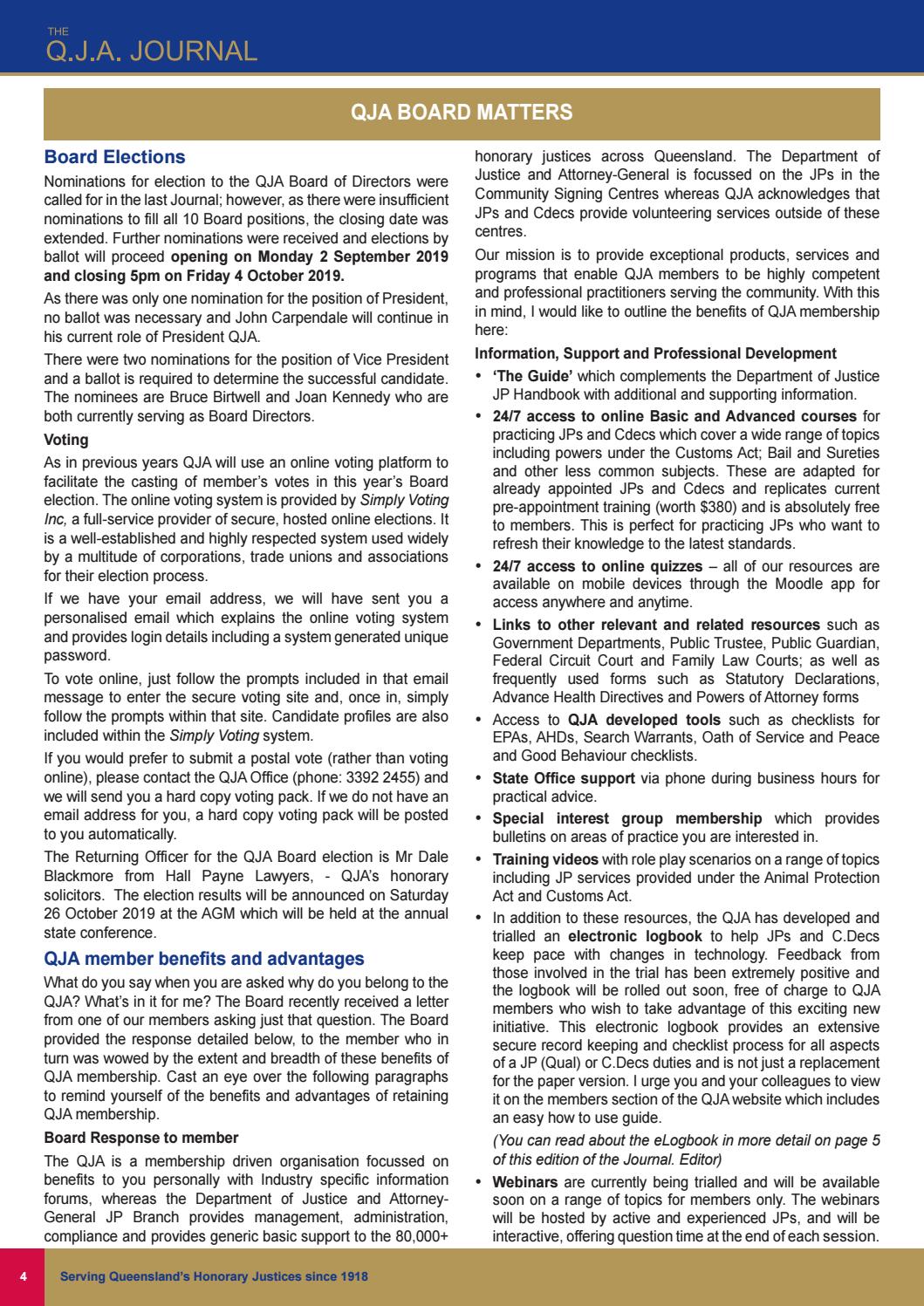 QJA Journal Spring 2019 by Queensland Justices Association - Issuu