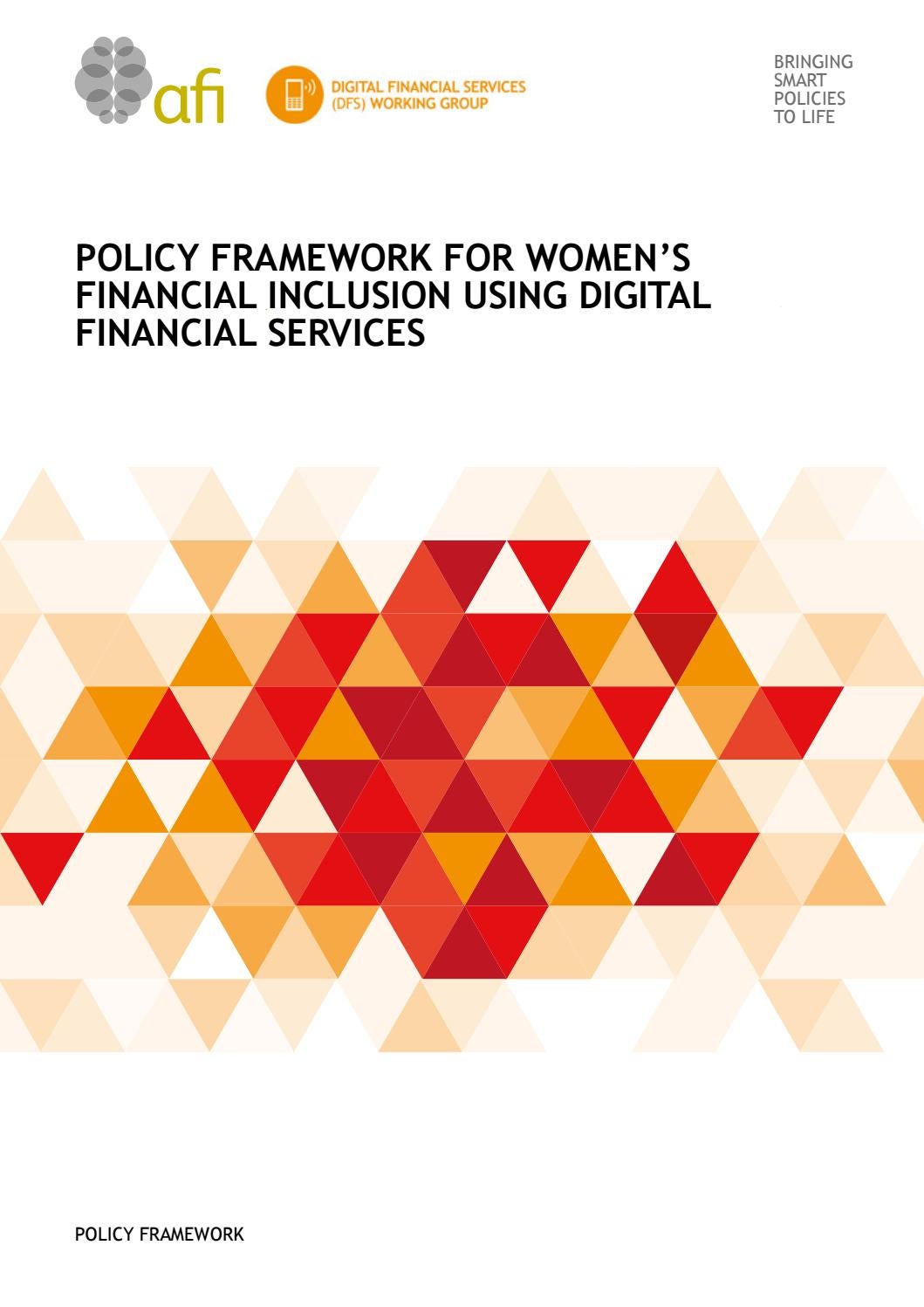 Policy framework for women's financial inclusion using digital ...