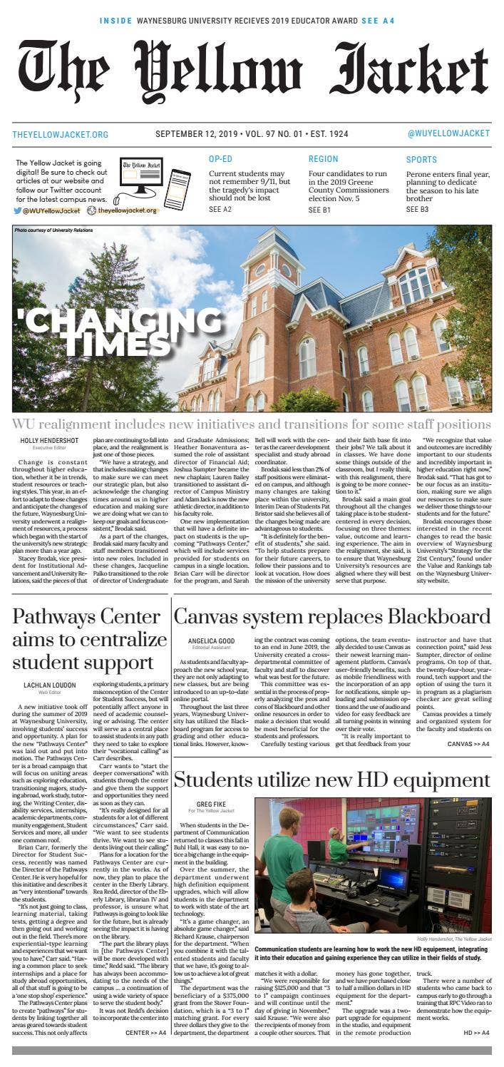 The Yellow Jacket | 9.12.19 by The Yellow Jacket - Issuu