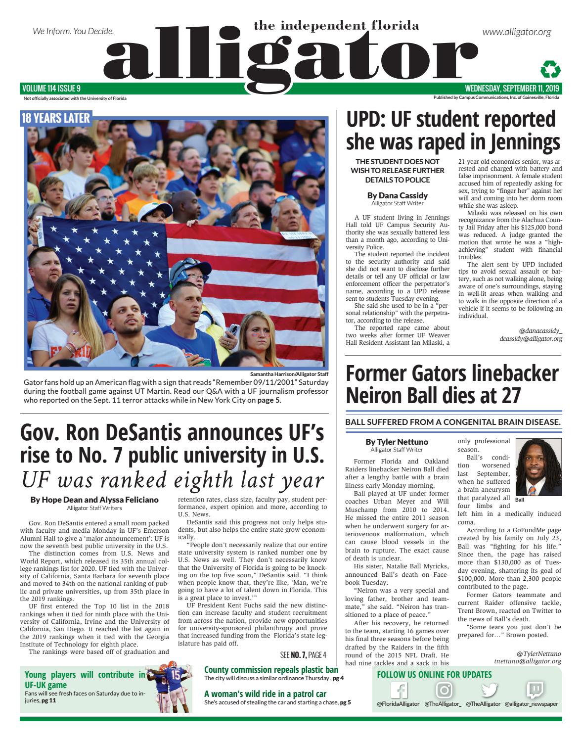 Sept. 11, 2019 by The Independent Florida Alligator - Issuu