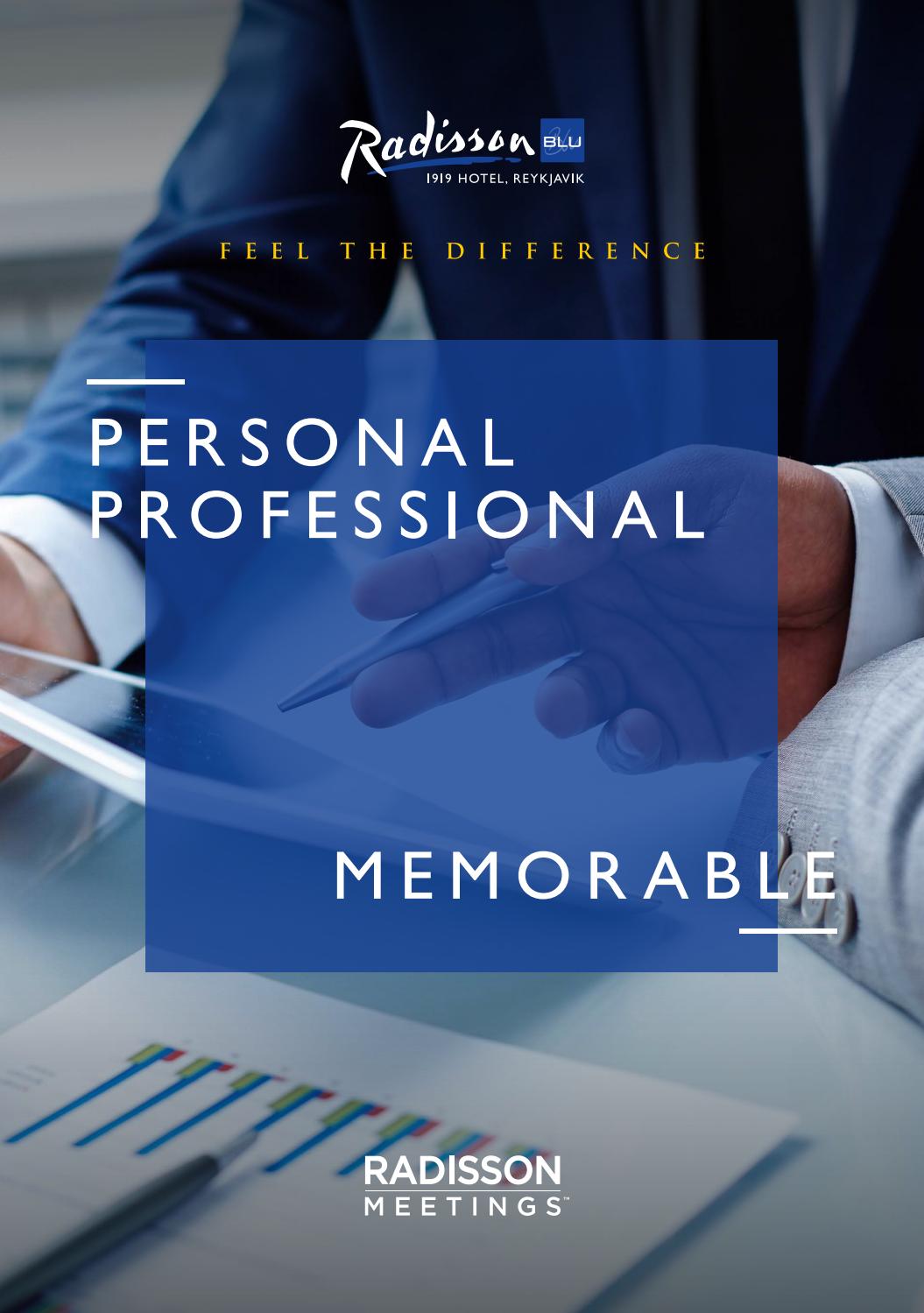 Radisson Blu 1919 Hotel, Reykjavik Meeting Brochure English by Creative ...