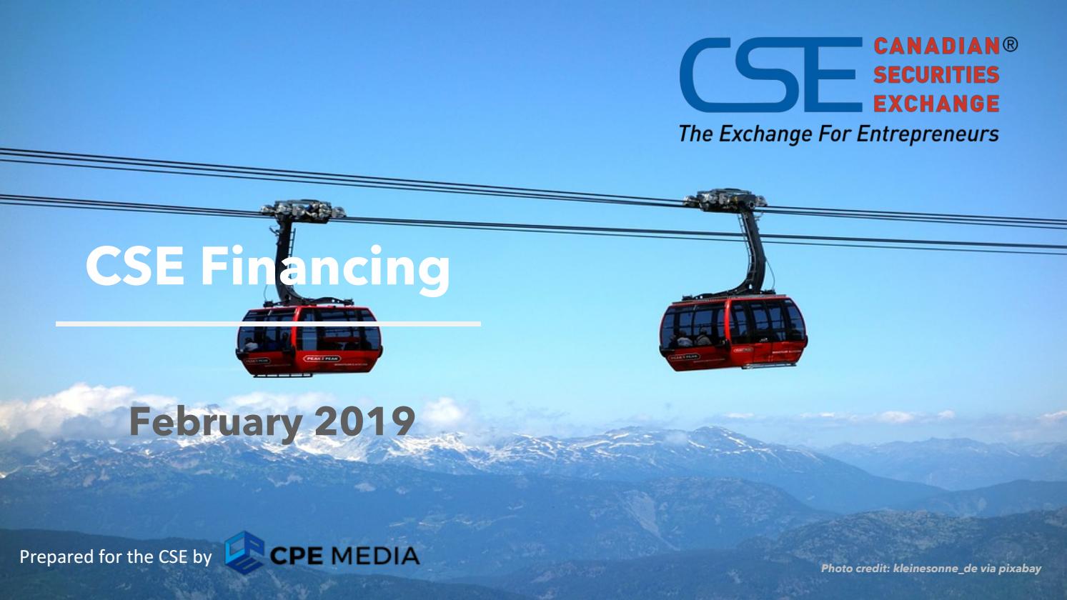 CSE Financing Report - February 2019 by Canadian Securities Exchange ...
