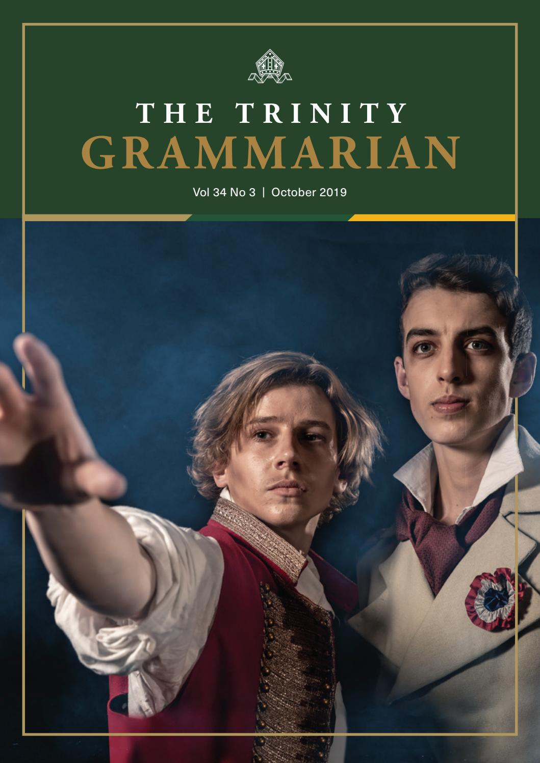The Trinity Grammarian - October 2019 by Trinity Grammar School, Kew ...