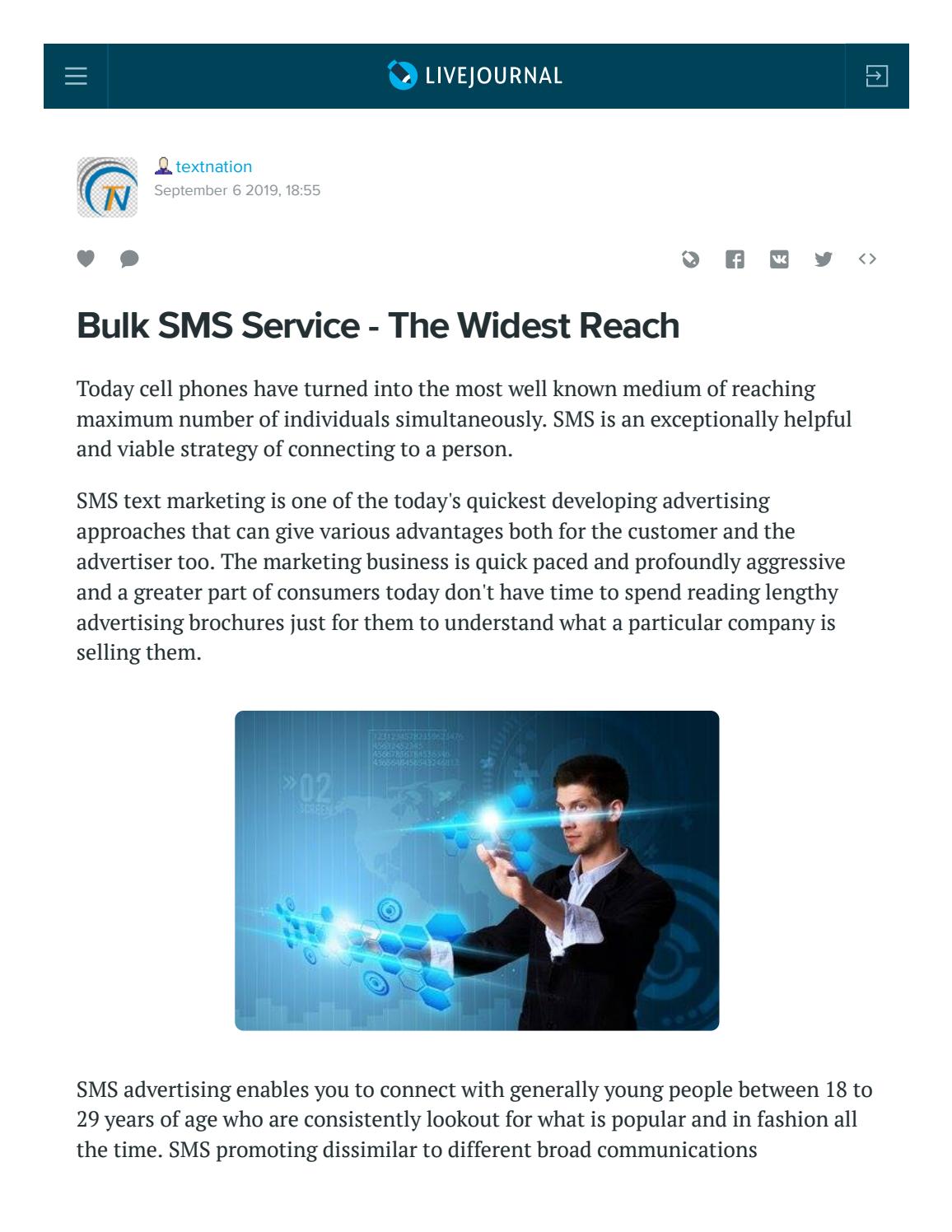 Bulk SMS Service provider by textnation - Issuu
