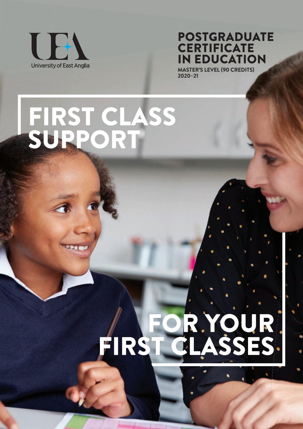 UEA PGCE Postgraduate Certificate in Education Master's Level (90 ...