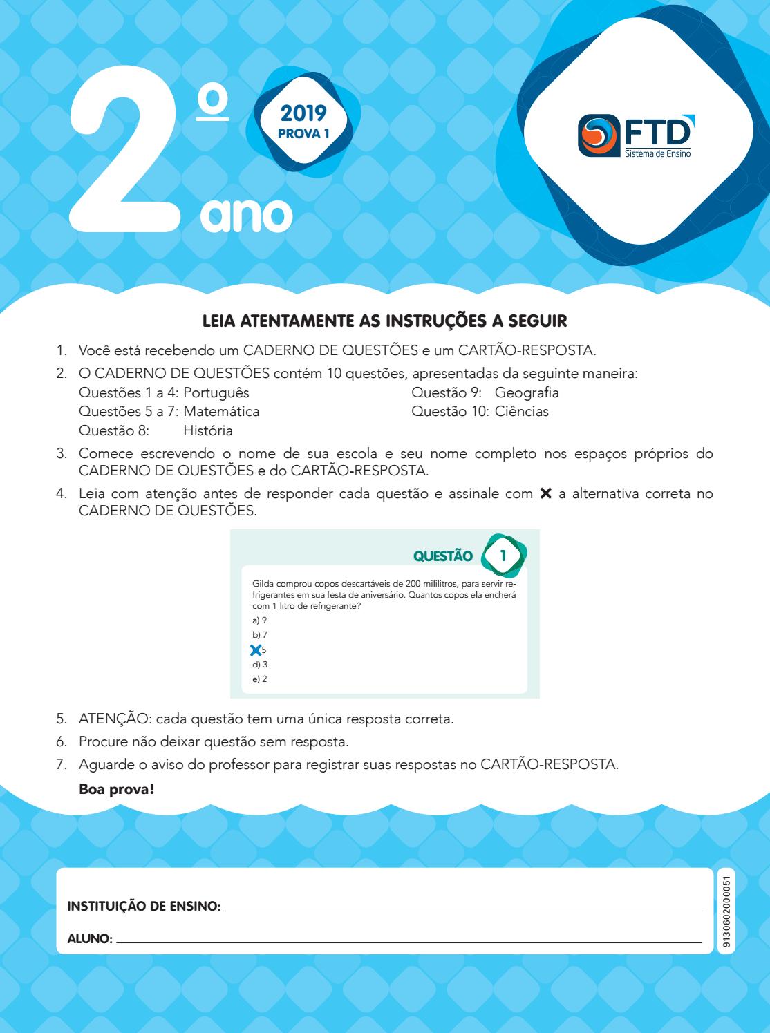 Simulados - Anos iniciais by Editora FTD - Issuu