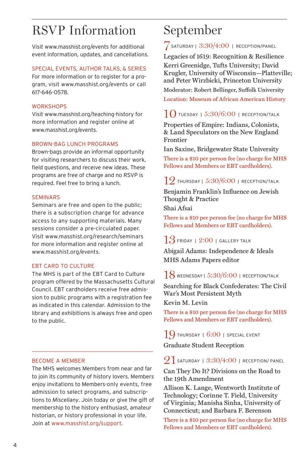 MHS 2019 Fall Calendar by Massachusetts Historical Society - Issuu