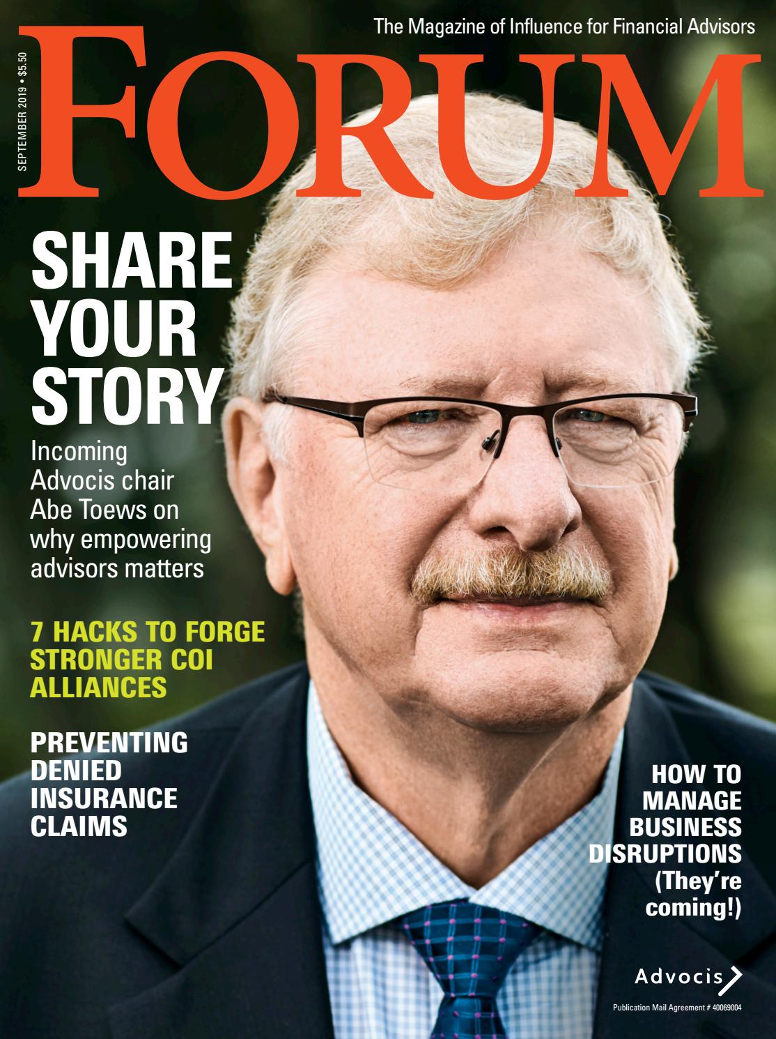FORUM Magazine - September 2019 by Advocis - Issuu
