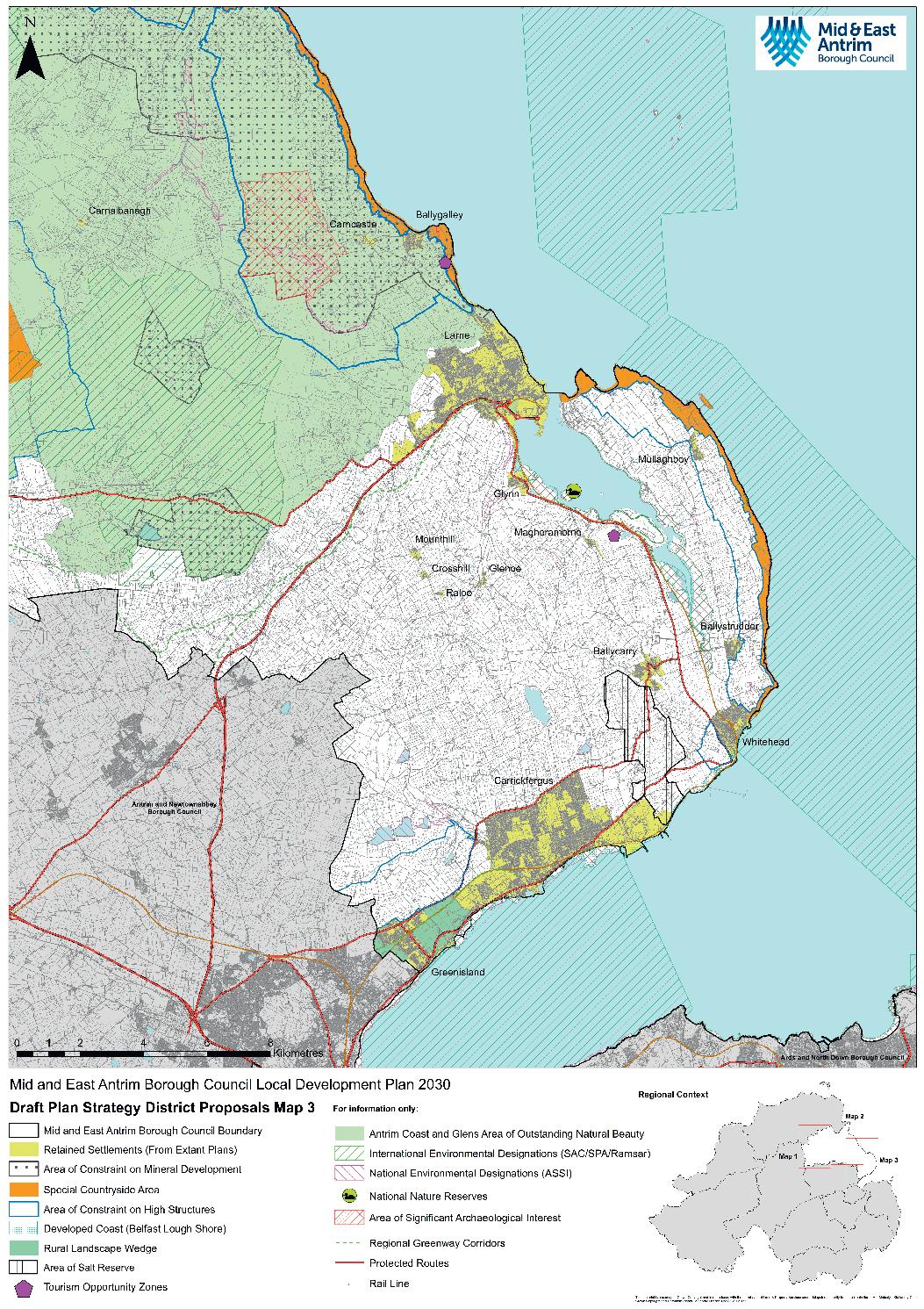 Draft Plan Strategy District Proposals Map 3 by Mid and East Antrim ...