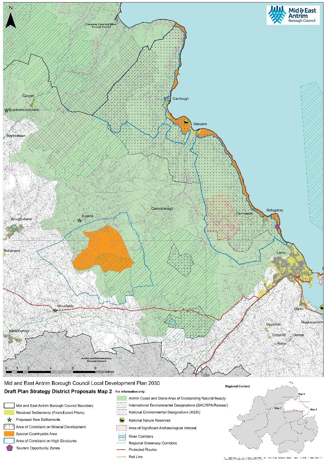 Draft Plan Strategy District Proposals Map 2 by Mid and East Antrim ...