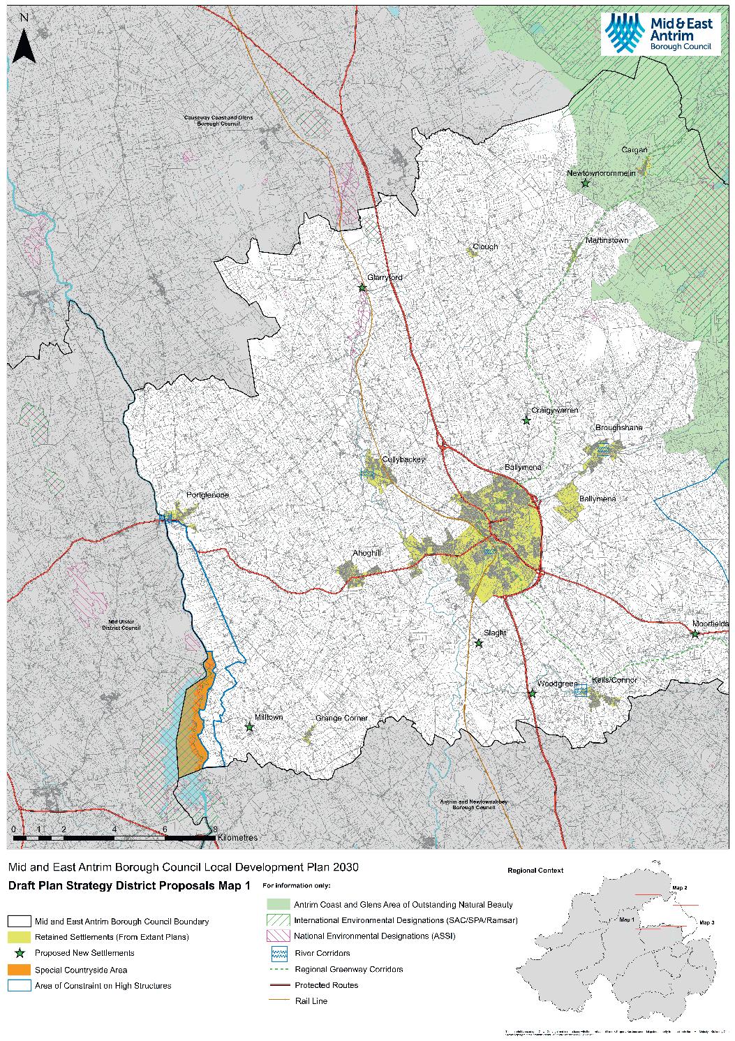 Draft Plan Strategy District Proposals Map 1 by Mid and East Antrim ...