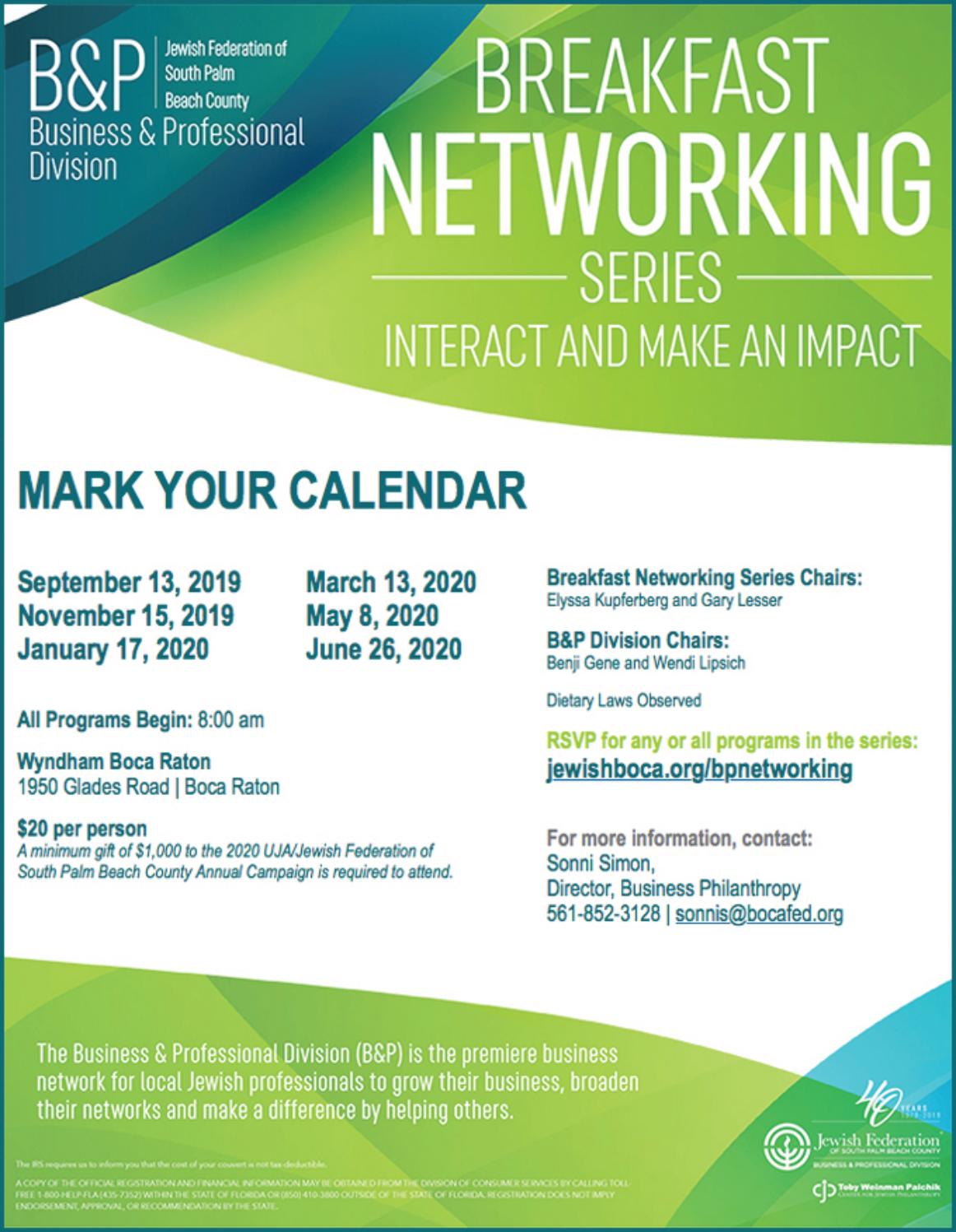 Business & Professional Division Breakfast Networking Series blast by ...