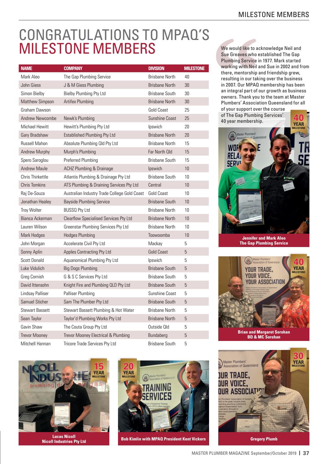 Master Plumber Magazine - September/October 2019 by Master Plumbers ...