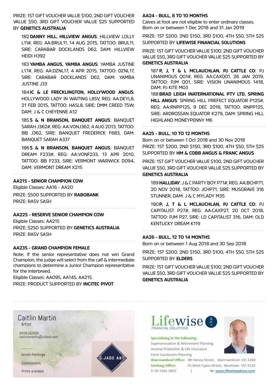 2019 Angus Melbourne Feature Show Judging Catalogue by Angus Australia ...