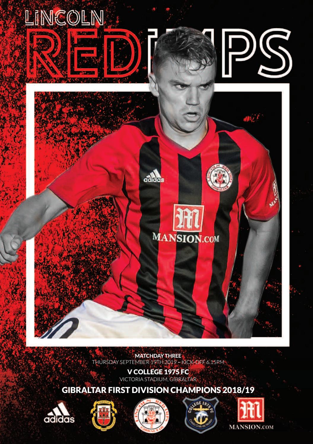 Lincoln Red Imps Match Programme V College 1975 19 09 2019 By APE Lincoln Red Imps Match Programme V College 1975 19 09 2019 By APE