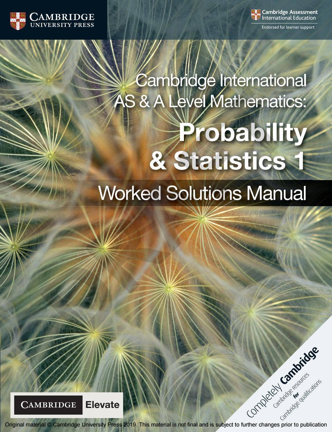 Probability and Statistics 1 sample by Cambridge International ...