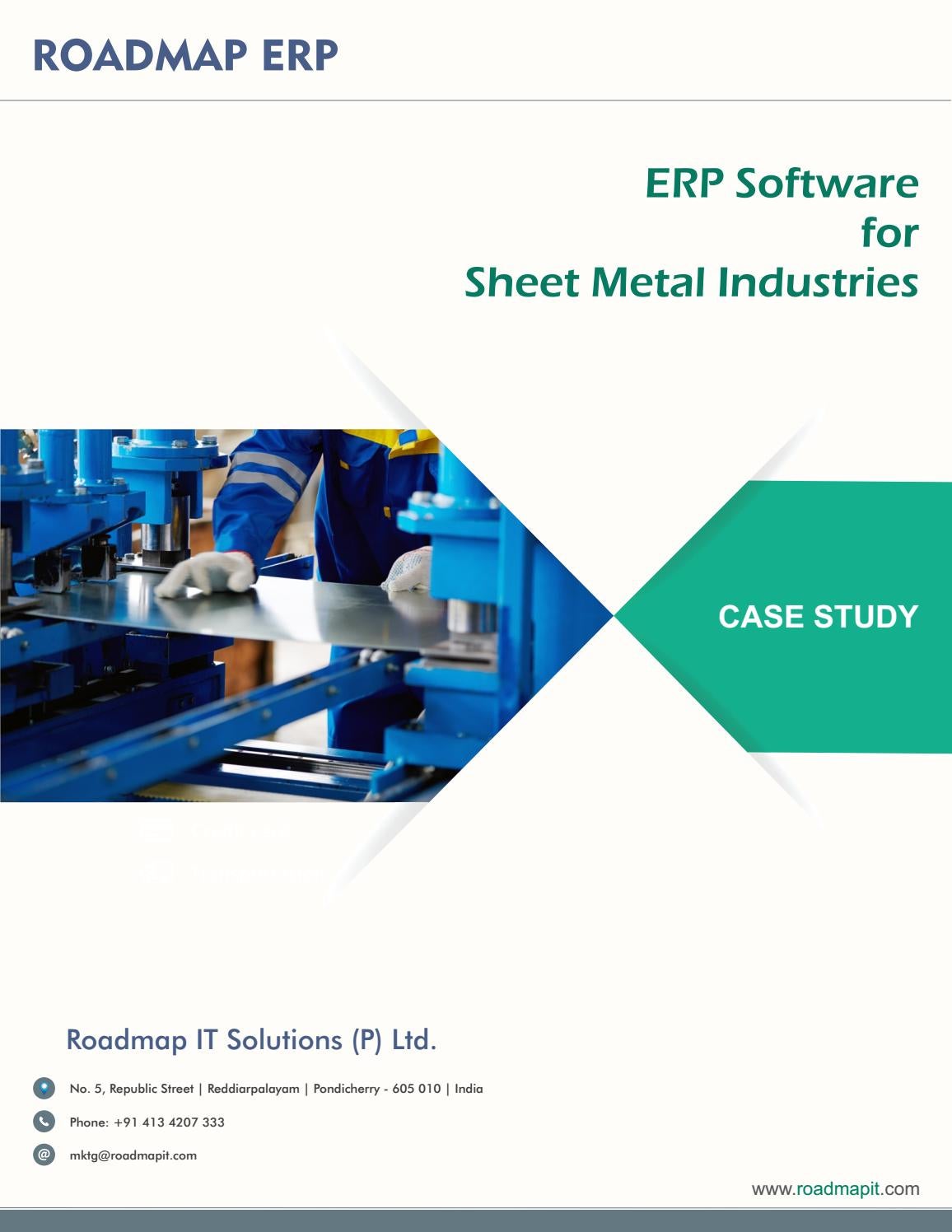Casestudy - ERP for Sheet Metal Industries by Roadmap ERP - Issuu