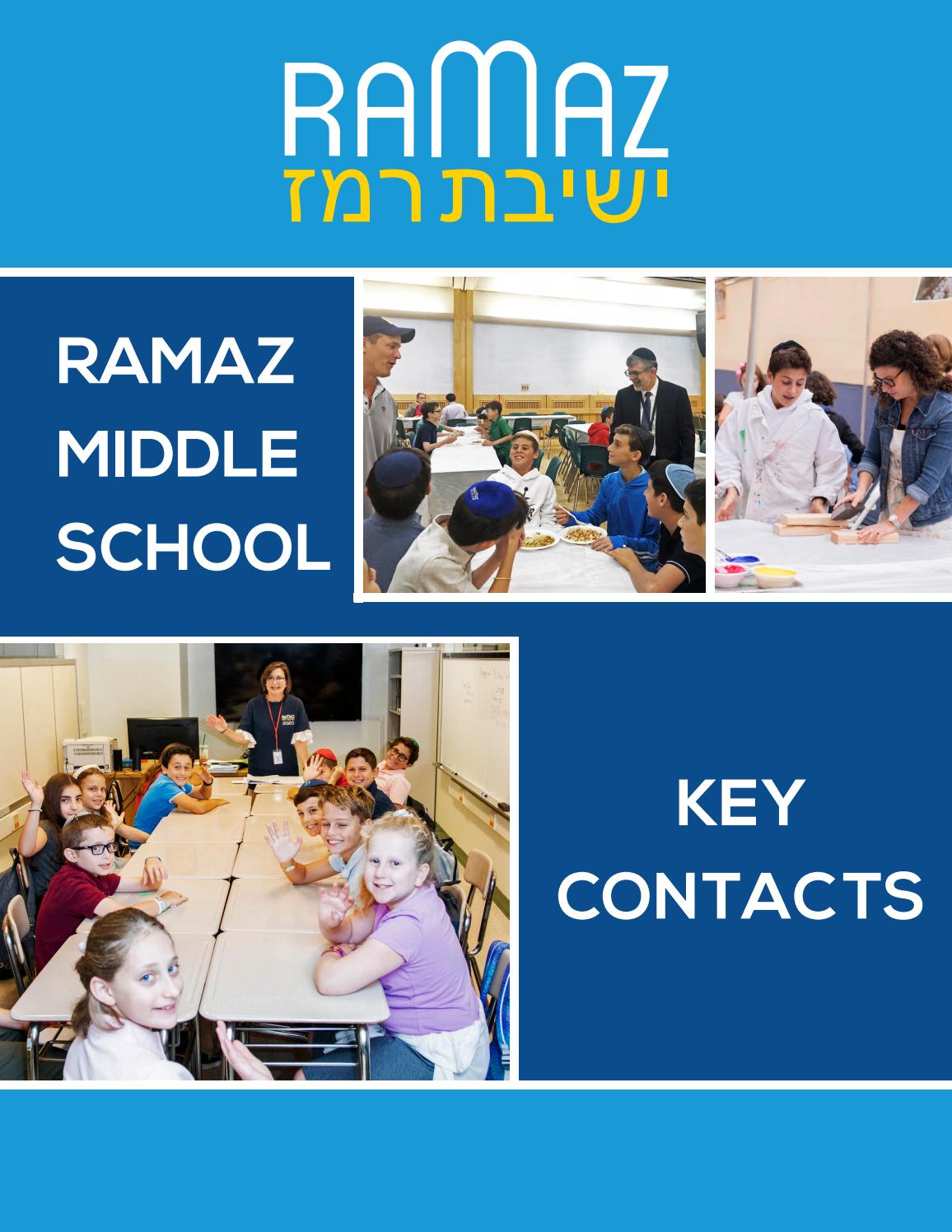 Ramaz Middle School Key Contacts 5780 by Ramaz School - Issuu