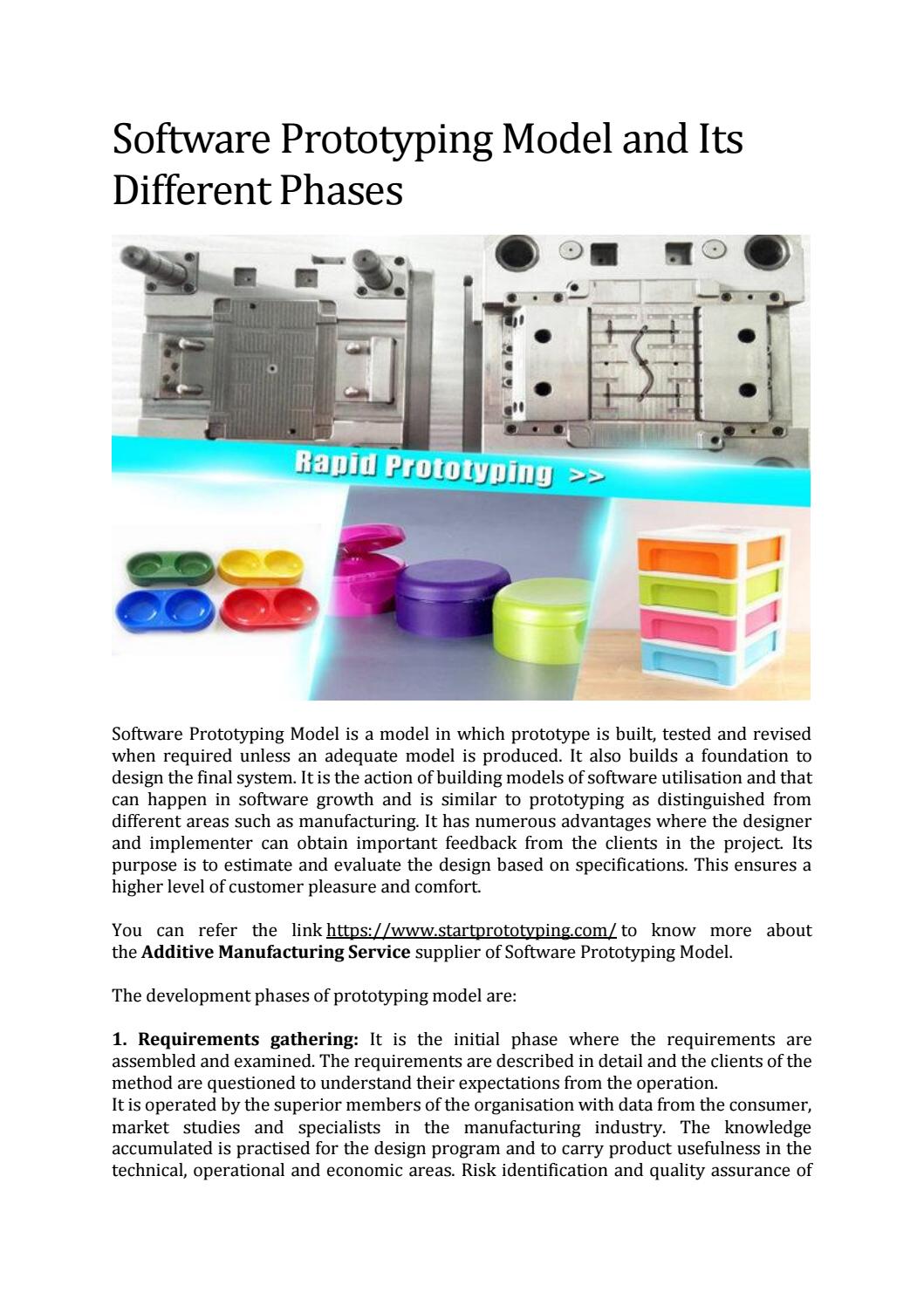 Software Prototyping Model and Its Different Phases by Heiwhite - Issuu