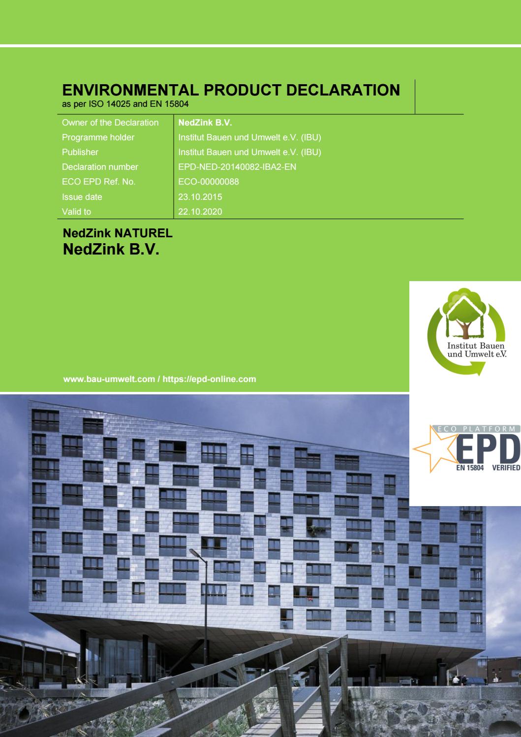 Miljøproduktdeklaration: Blank zink by NG ZINK A/S - Issuu