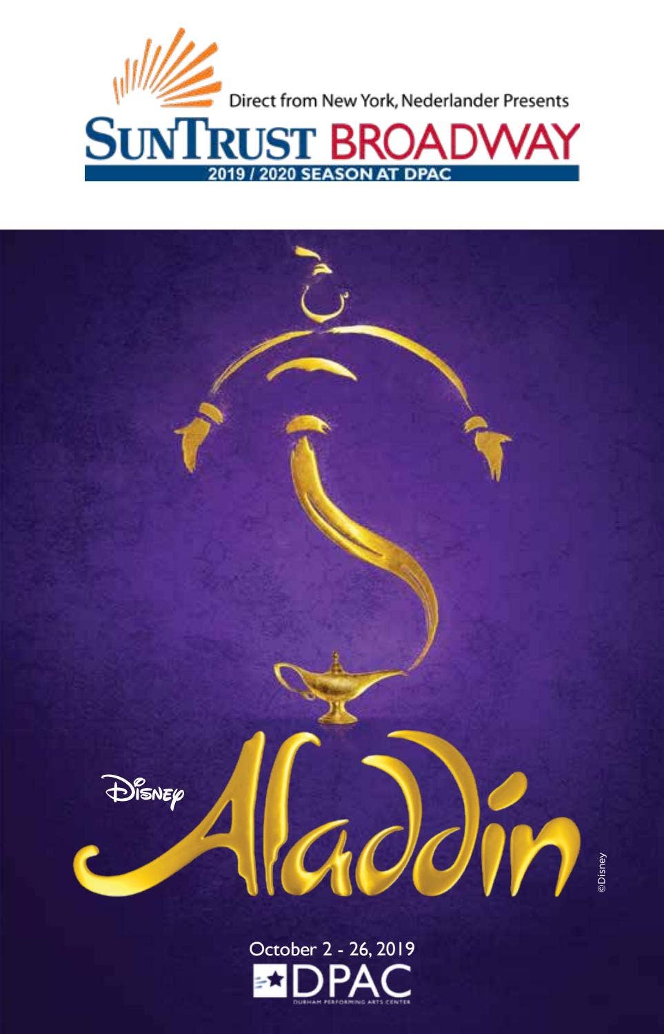 Disney's Aladdin Playbill by DPAC - Issuu