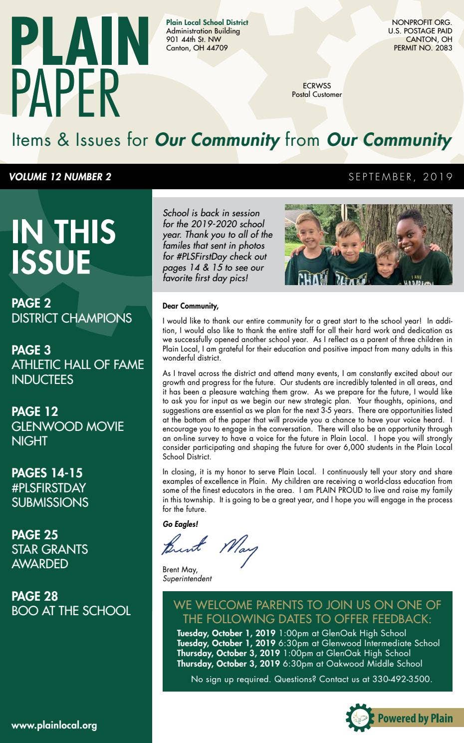 September 2019 Plain Paper by Plain Local Schools - Issuu