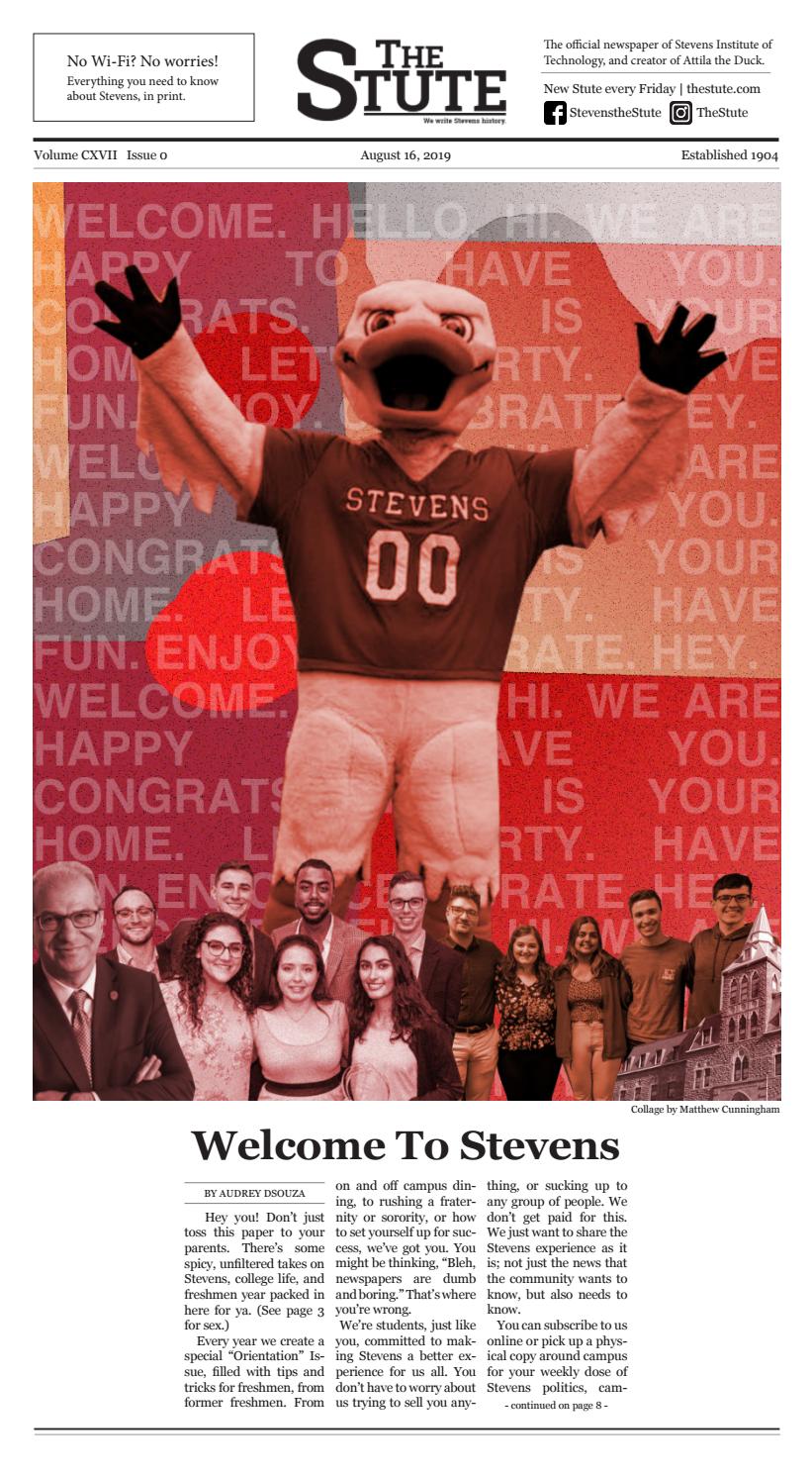 [The Stute] August 16, 2019 (Issue 0, Volume CXVII) by The Stute - Issuu