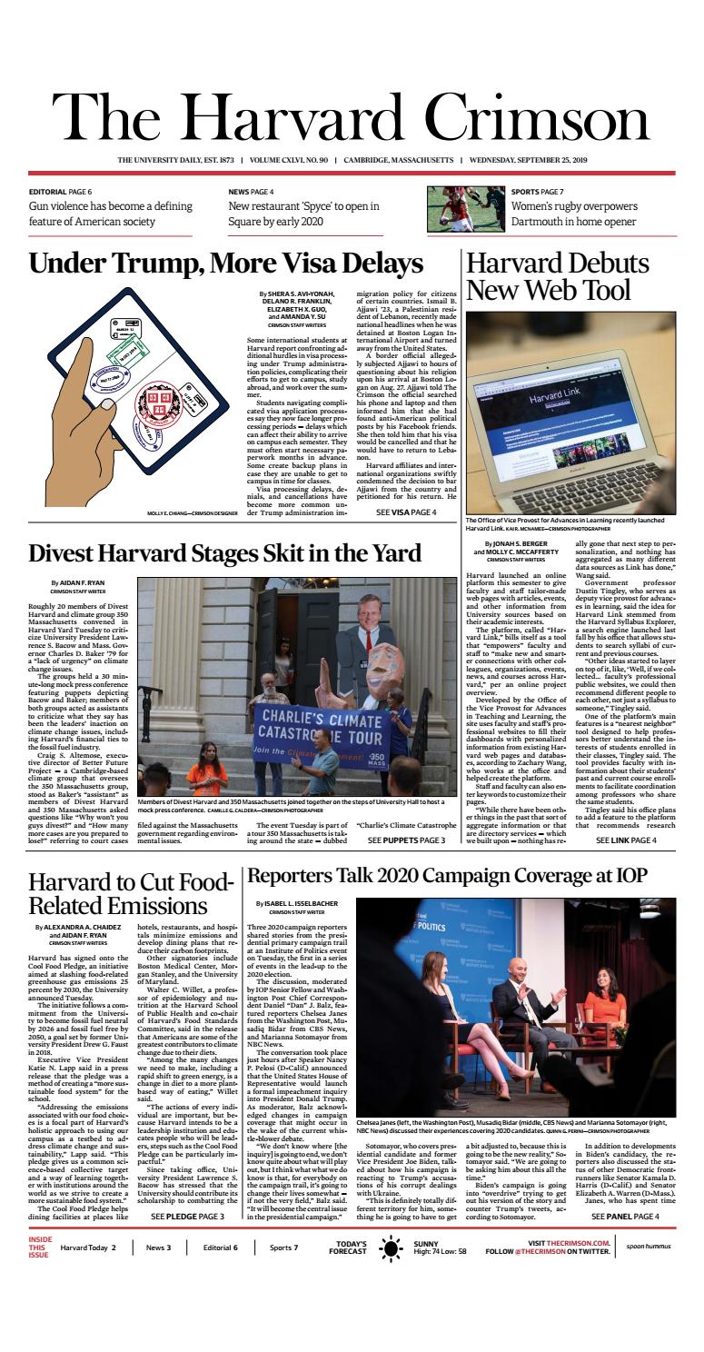 The Harvard Crimson - Volume CXLVI, No. 90 by The Harvard Crimson - Issuu