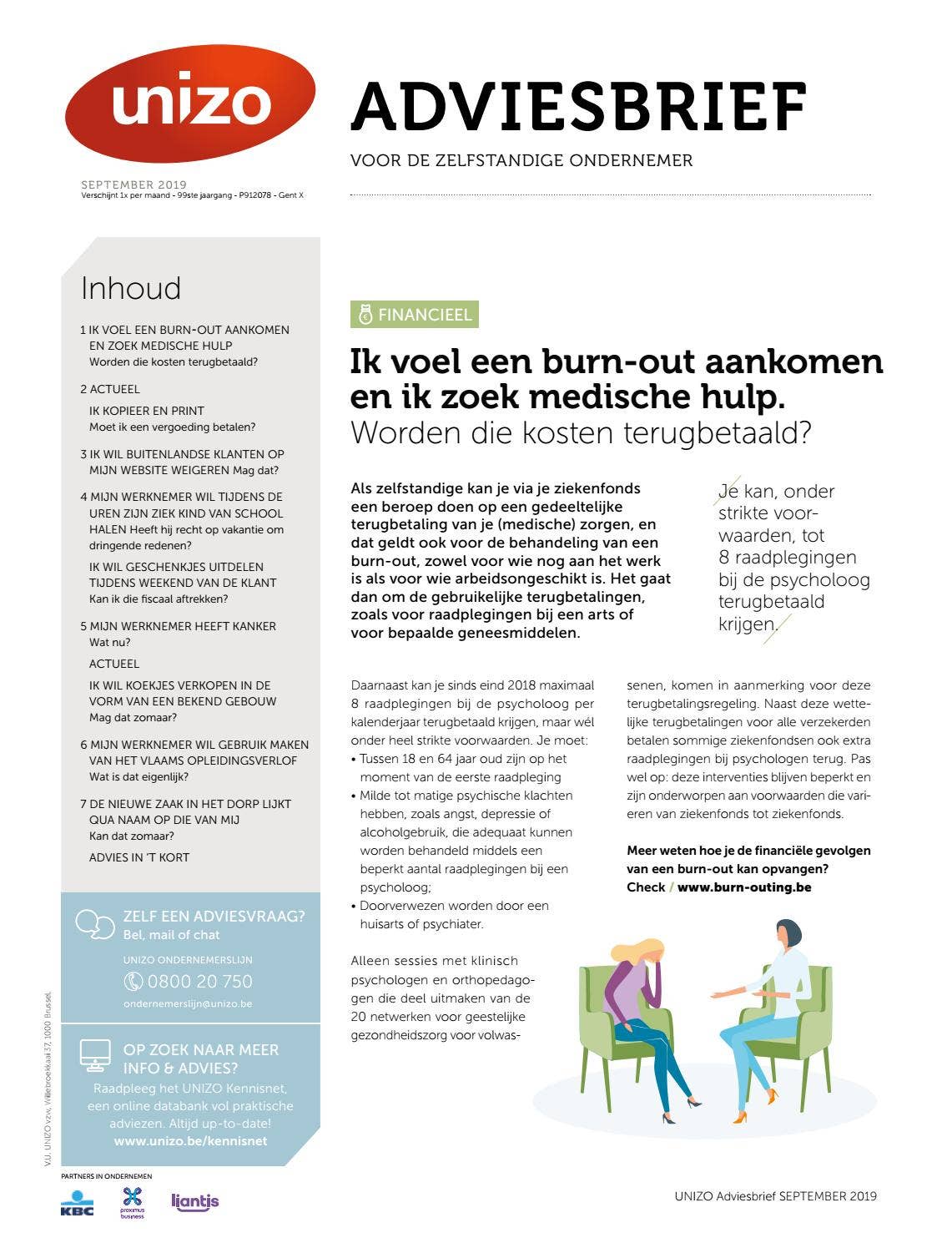 UNIZO Adviesbrief september 2019 by Jurgen Muys - Issuu