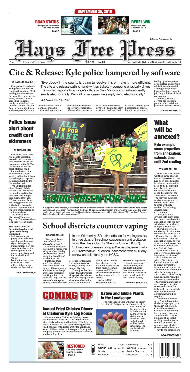 Hays Free Press September 25, 2019 by Hays Free Press/News-Dispatch - Issuu