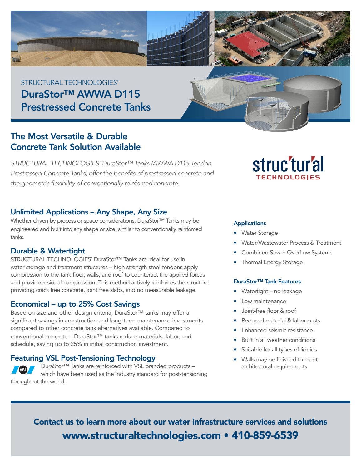 DuraStor AWWA D115 Prestressed Concrete Tank by Structural Group, Inc ...