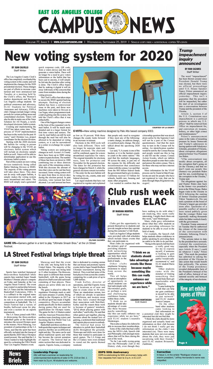 Campus News Fall 2019 Issue 3 by Editor in Chief Campus News - Issuu