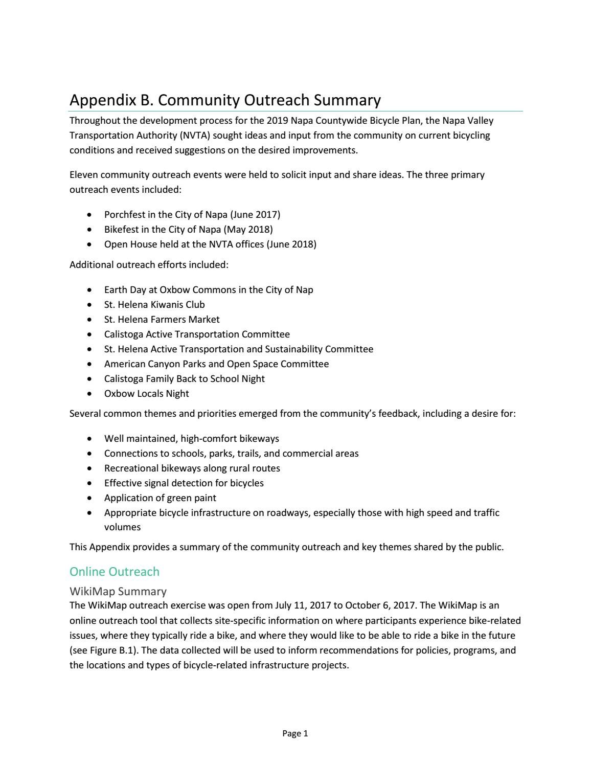 Appendix B - Community Outreach Summary by NVTA19 - Issuu