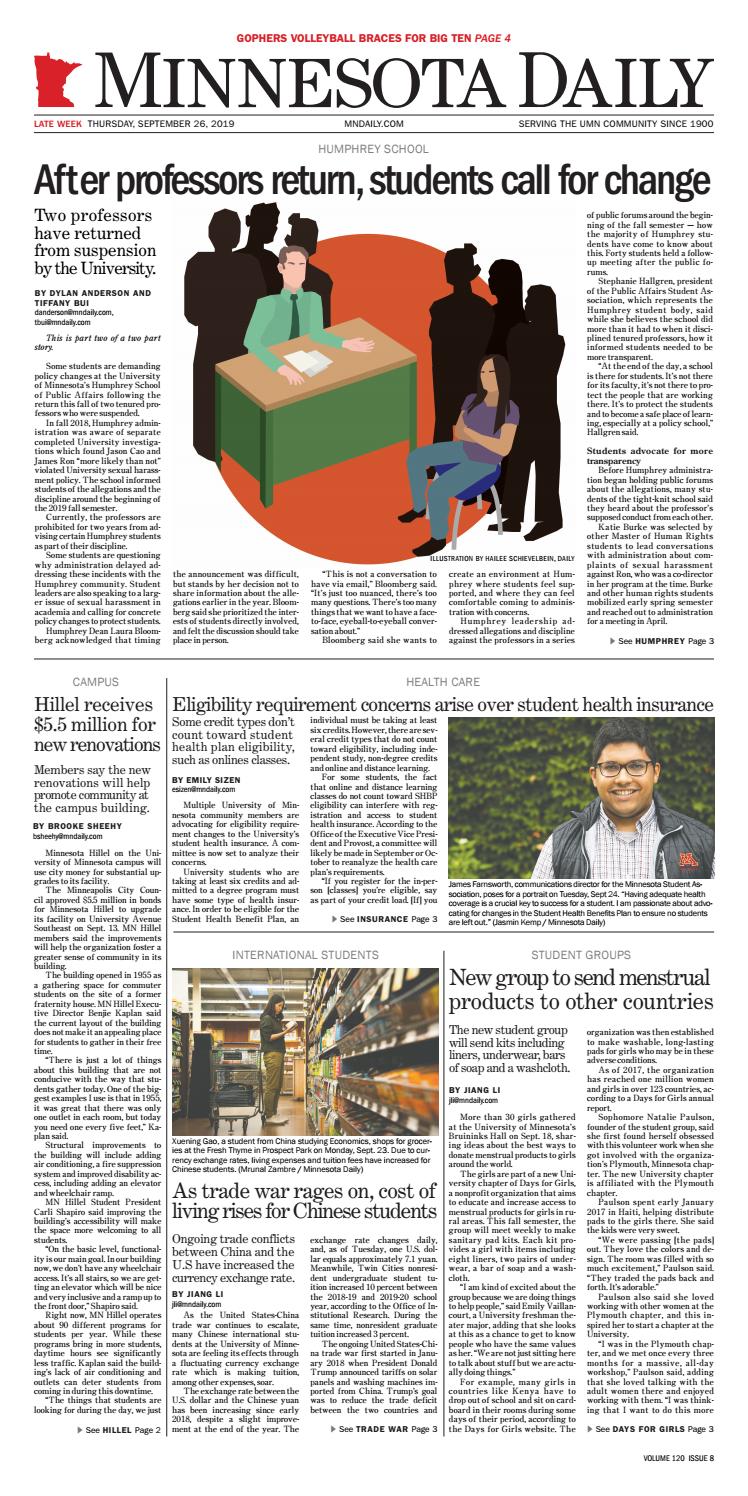 September 26, 2019 by The Minnesota Daily - Issuu