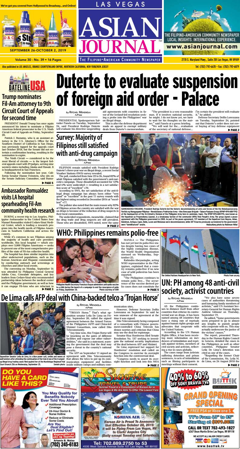 092619 - Las Vegas Edition by Asian Journal Community Newspapers - Issuu